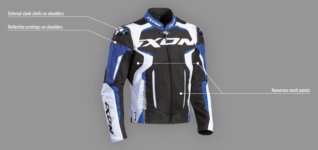 IXON GYRE TEXT JACKETS (BLACK WHITE RED)– Moto Central