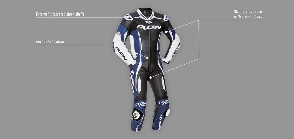 IXON VORTEX 2 SUIT (Black White)– Moto Central
