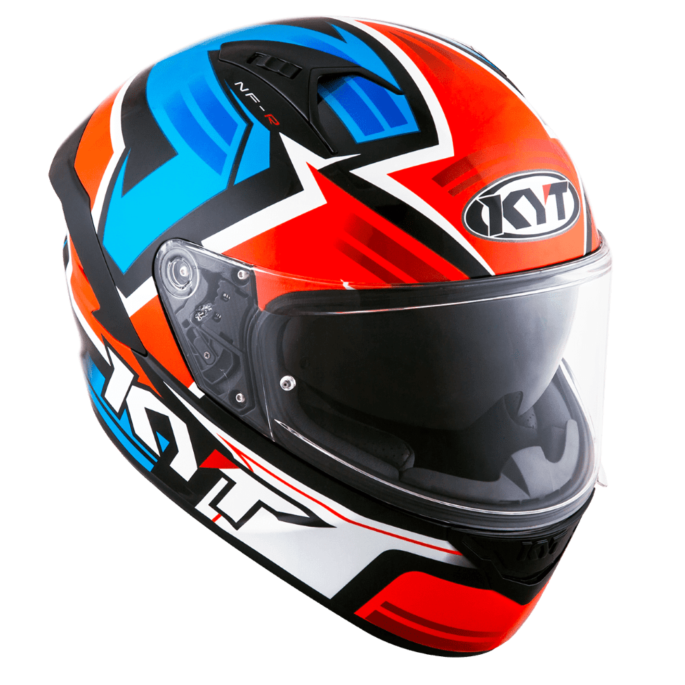 KYT NFR Artwork Red Blue Gloss Helmet– Moto Central