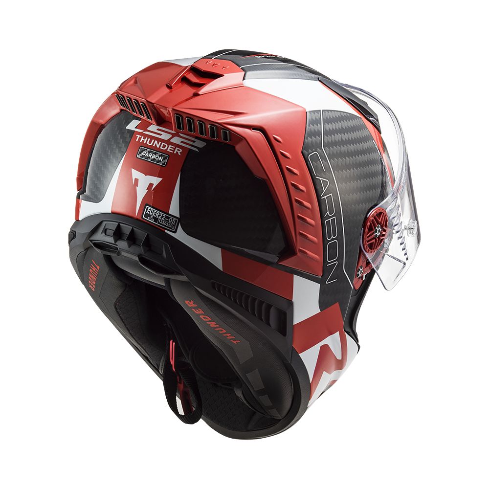 LS2 FF805 THUNDER Carbon Racing 1 Gloss Red White Helmet– Moto Central