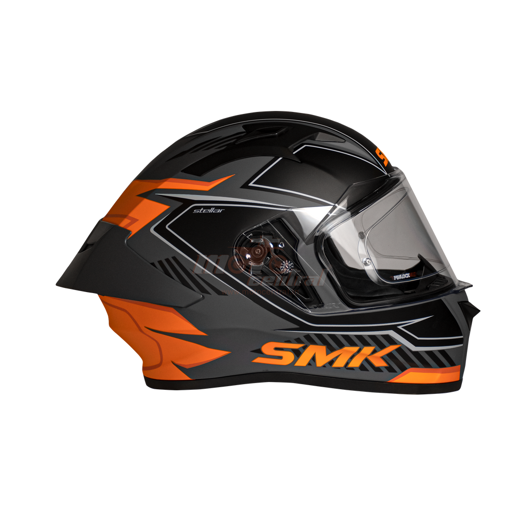 SMK Stellar Sports Adox Matt Grey Orange Black (MA672) Helmet– Moto Central