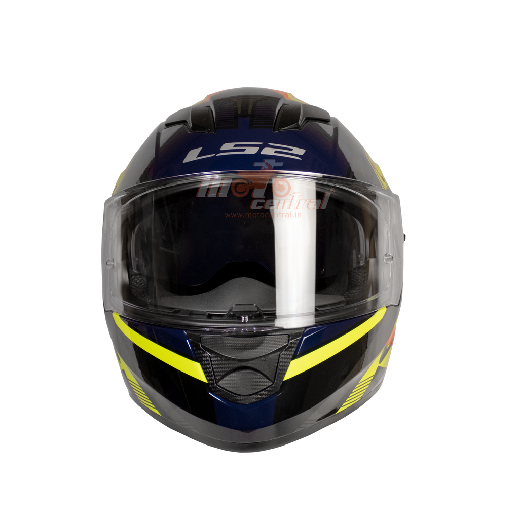 LS2 FF320 Stream Evo Reflex Navy Blue Hi Viz Orange Gloss Helmet– Moto ...