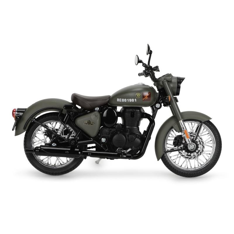 Royal Enfield Classic 350 Signals Scale Model 1:12 Signals (Marsh Grey ...
