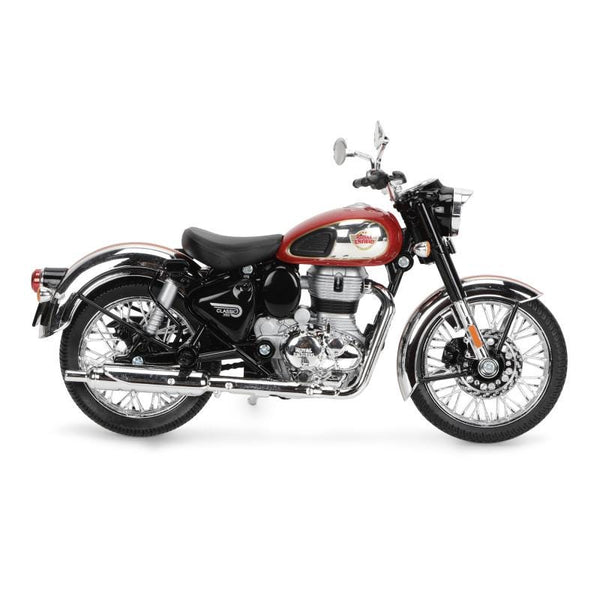 Royal Enfield Classic 350 Chrome Scale Model 1:12 Chrome (Red)– Moto ...