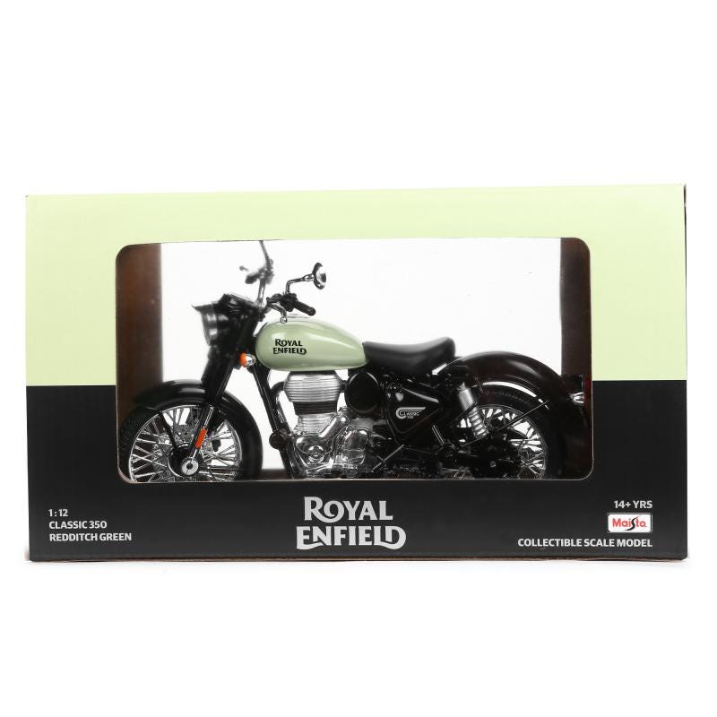 Royal Enfield Classic 350 Redditch Scale Model 1:12 Redditch (Green ...