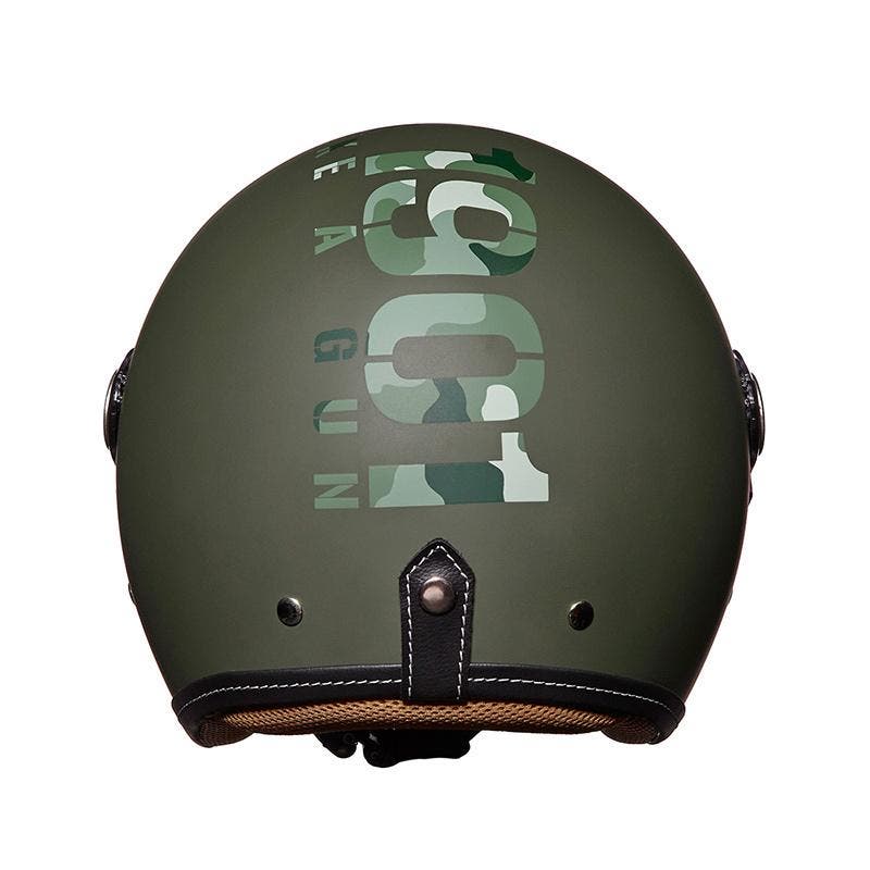 Royal Enfield Chopper MLG Camo Battle Green Helmet– Moto Central