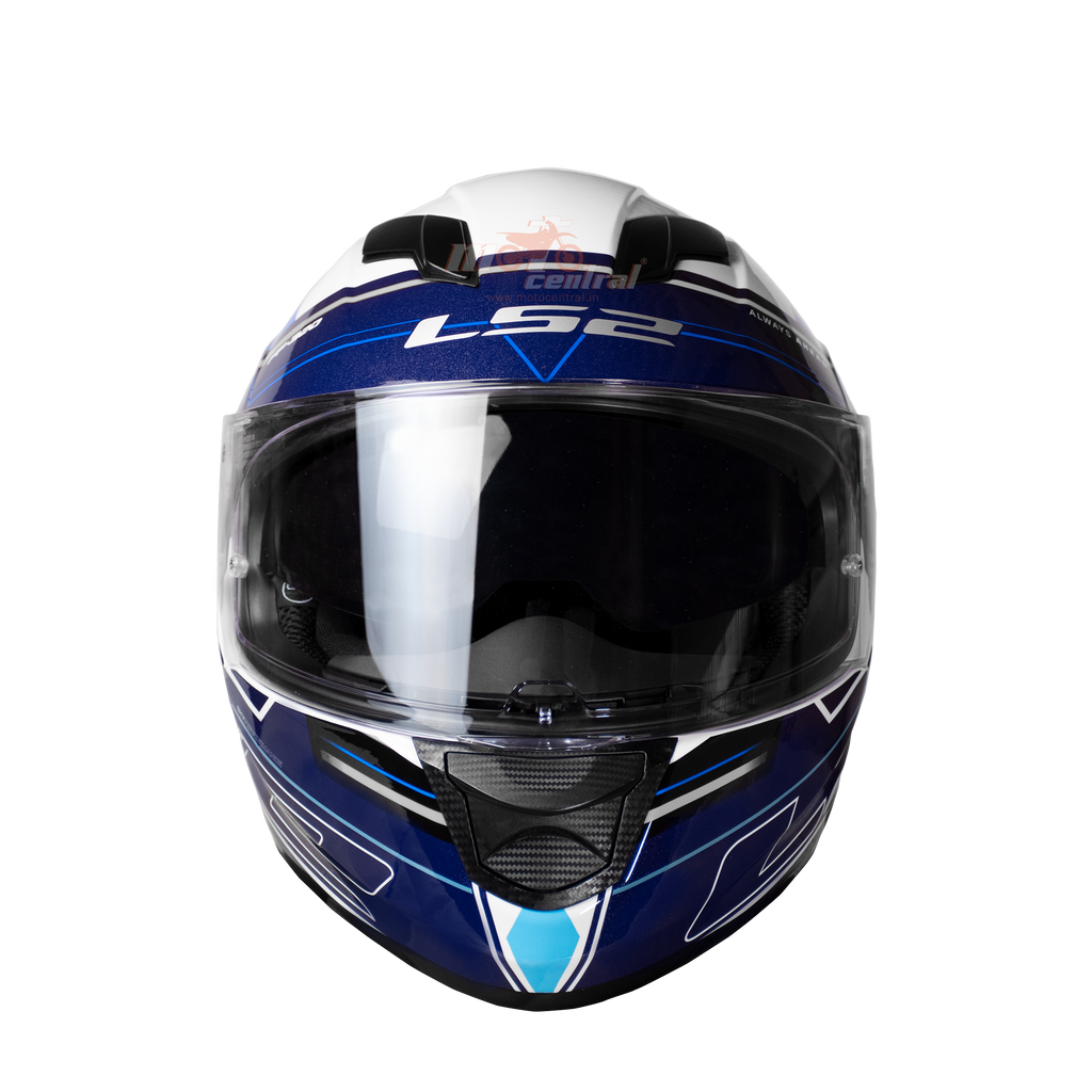 LS2 FF320 Stream Evo Scape White Blue Gloss Helmet– Moto Central