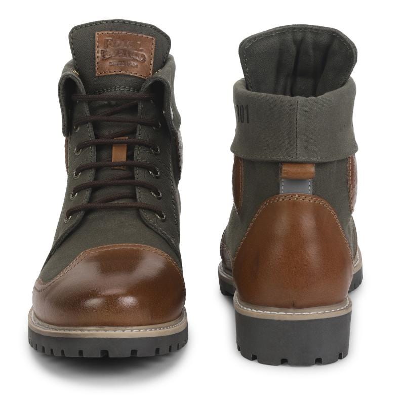 Royal Enfield Kargil Riding Boots (Olive & Brown)– Moto Central